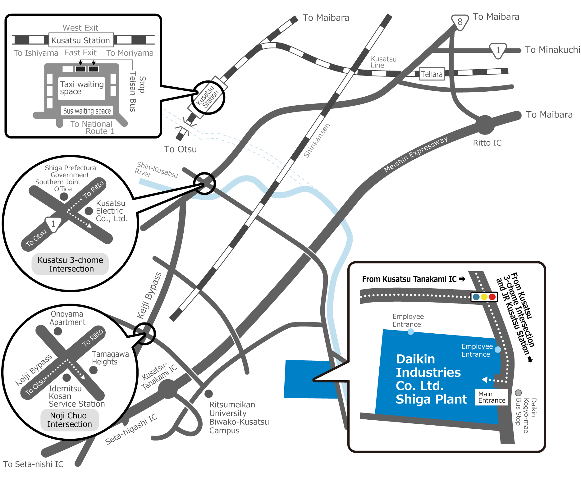 アクセス | 滋賀製作所 | 国内拠点 | ダイキンについて | ダイキン工業株式会社